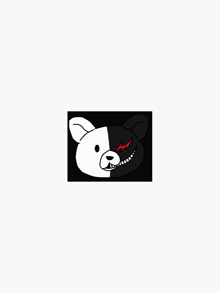 "Monokuma sticker" Sticker by MaskedBlackFox | Redbubble