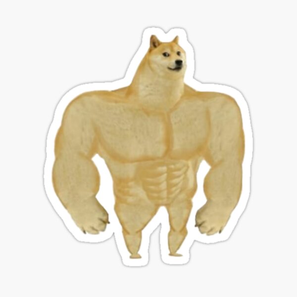"Funny strong Dog meme" Sticker by OSfashion | Redbubble