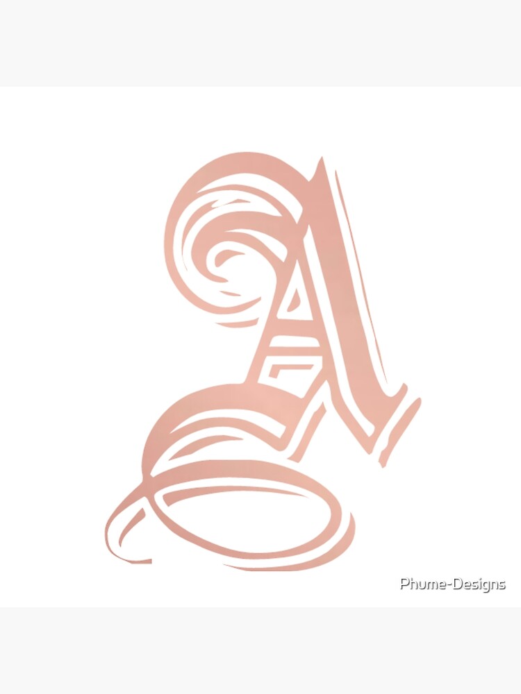 "Rose Gold Letter A" Poster for Sale by Phume-Designs | Redbubble