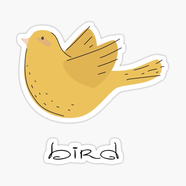 "yellow bird " Sticker for Sale by DaryaLavit | Redbubble