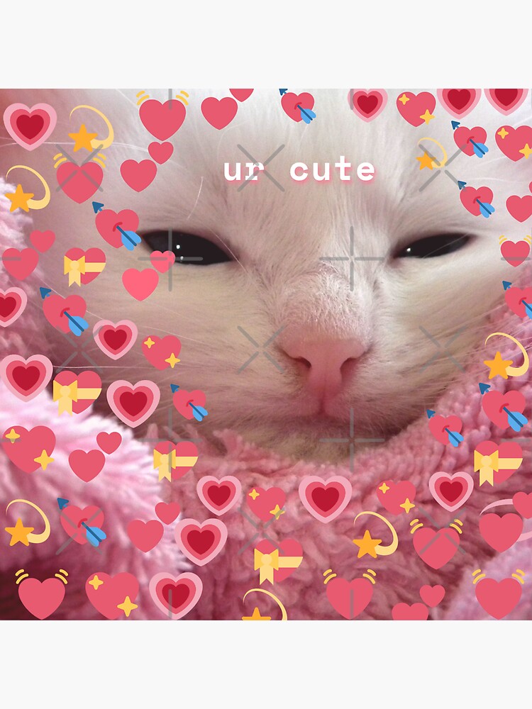 "ur cute" Sticker for Sale by endogirlsclub | Redbubble