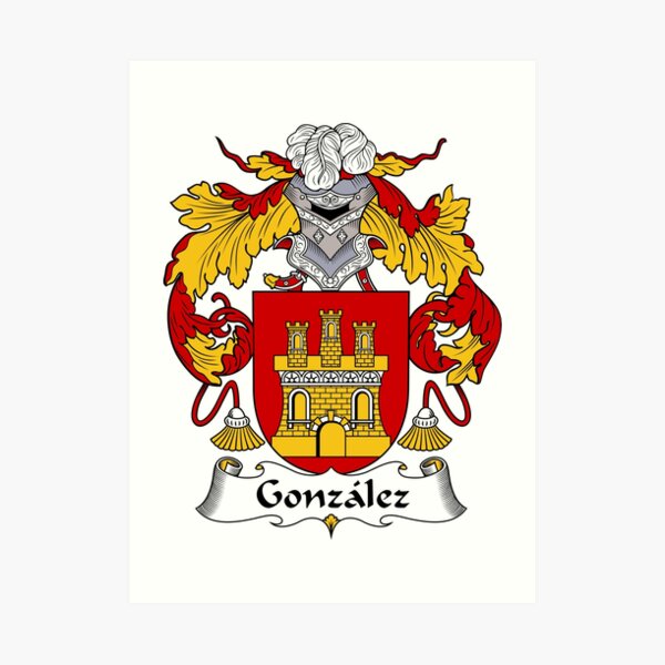 "Gonzalez Coat of Arms/Family Crest" Art Print for Sale by ...