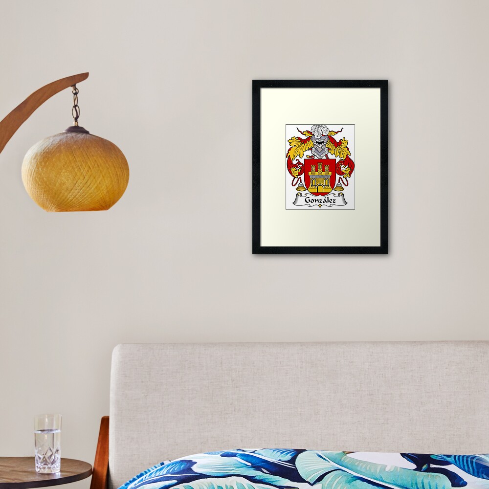 "Gonzalez Coat of Arms/Family Crest" Framed Art Print for Sale by ...