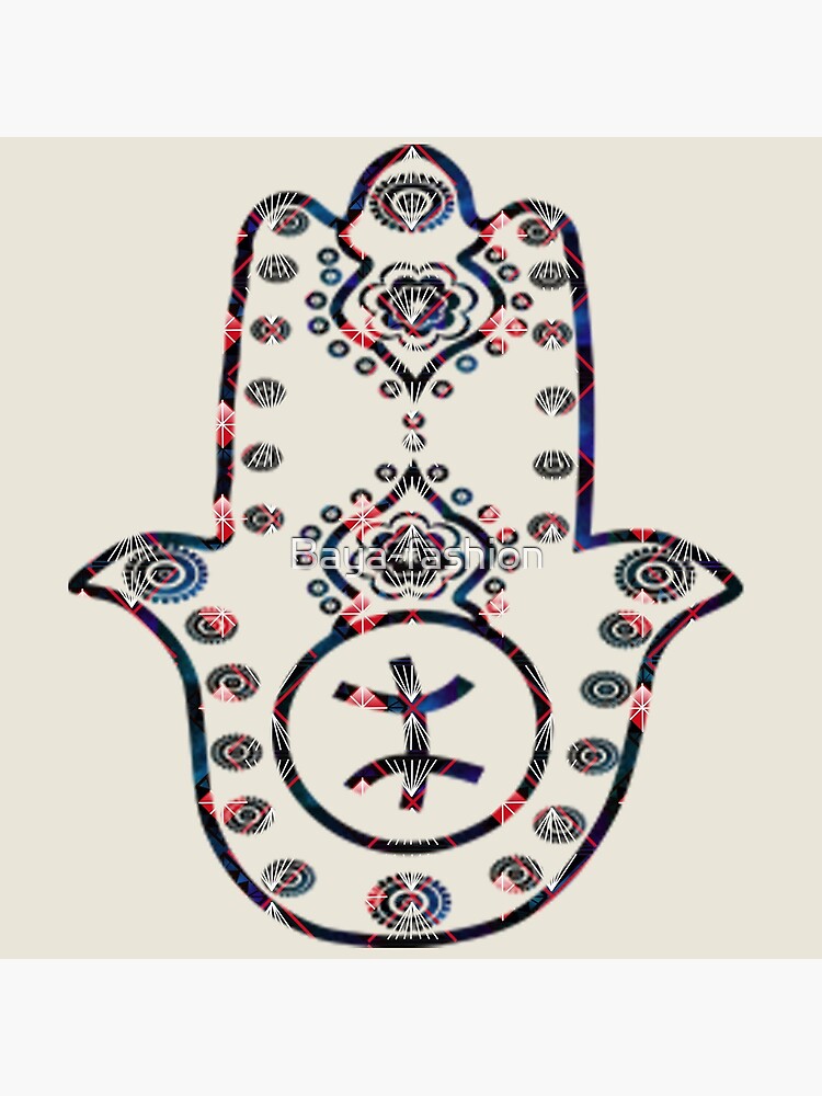 Poster « main de fatma et signe berbère motifs losanges », par Baya ...