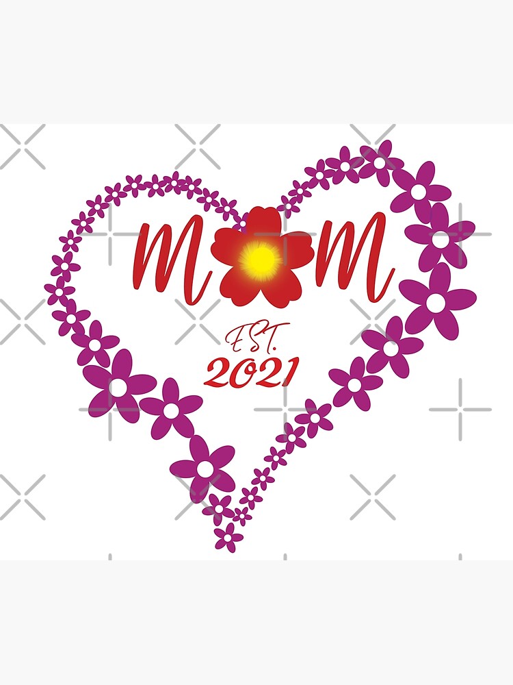 "Mom EST 2021 - Purple" Poster by DigitalTintz | Redbubble