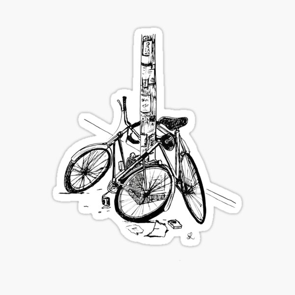 "sad bikes" Sticker for Sale by steroccio | Redbubble