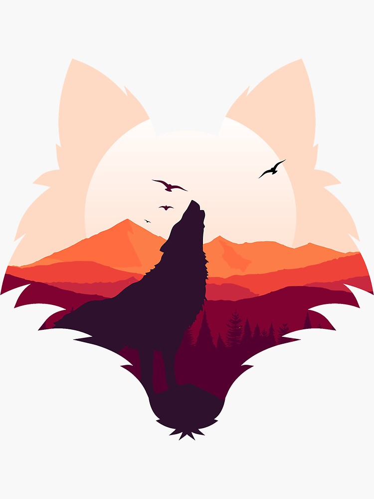 "Wolf Logo" Sticker for Sale by MacoyWorks | Redbubble