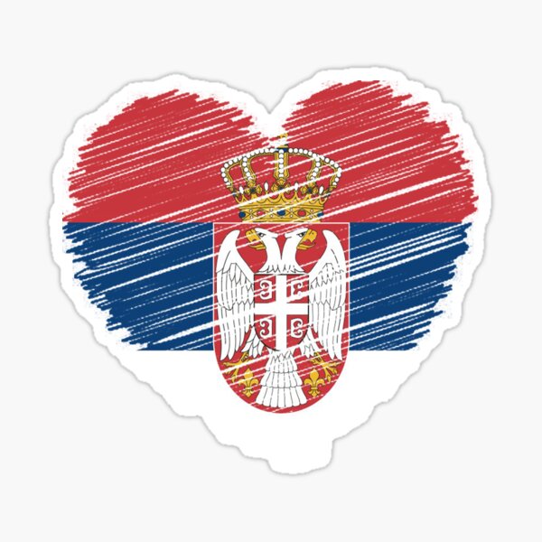 "Srbija srce" Sticker for Sale by SRBENDA-shop | Redbubble