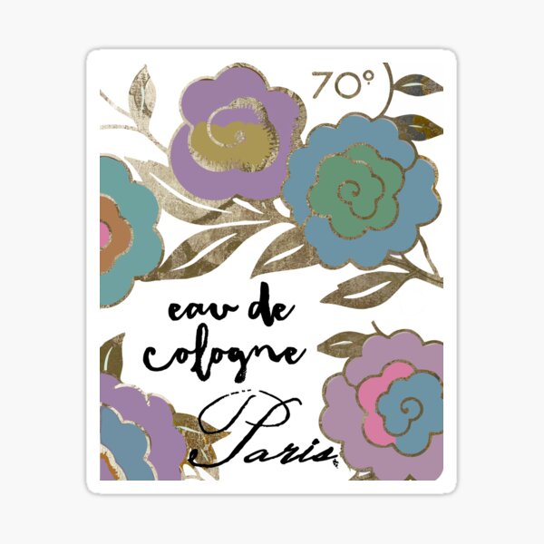 "Eau de Cologne Paris" Sticker for Sale by mindydidit | Redbubble