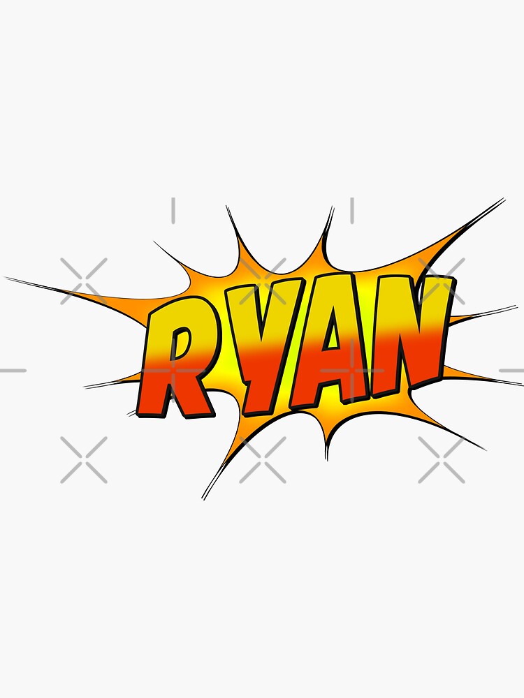 "Ryan" Sticker for Sale by rogue-design | Redbubble