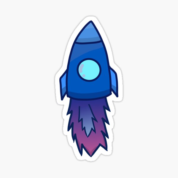 " Rocket ship" Sticker by apollopixels | Redbubble