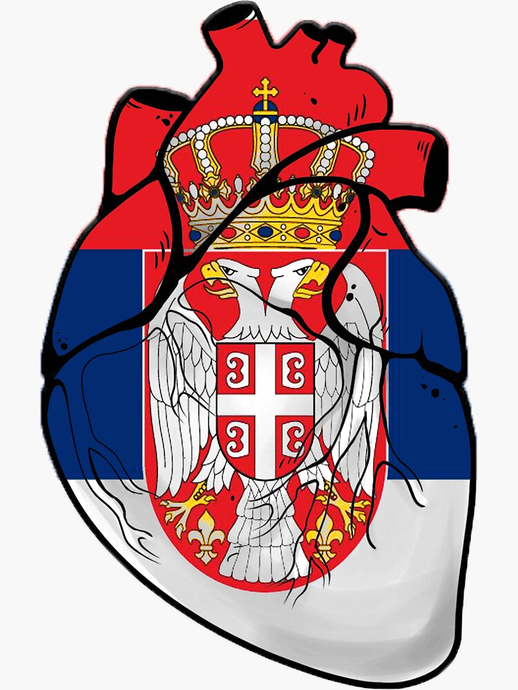 "SRCE SRPSKO SRBIJA" Sticker for Sale by SRBENDA-shop | Redbubble