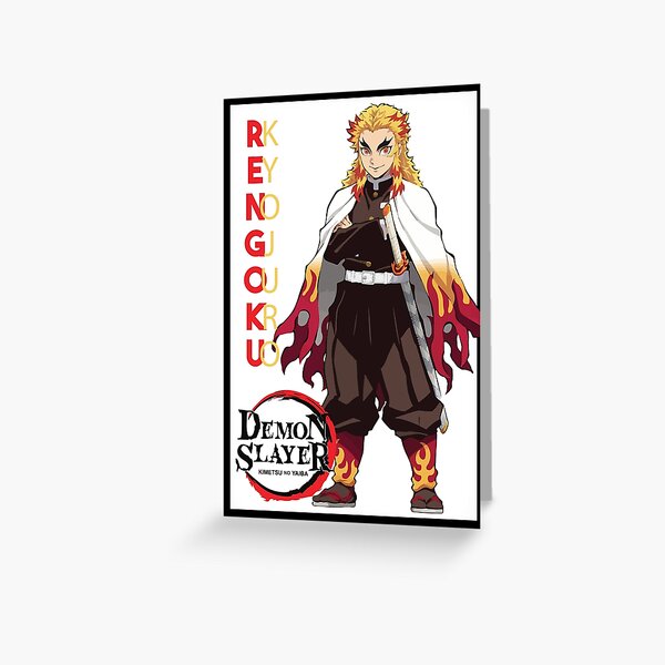 Kimetsu No Yaiba Rengoku Greeting Cards | Redbubble