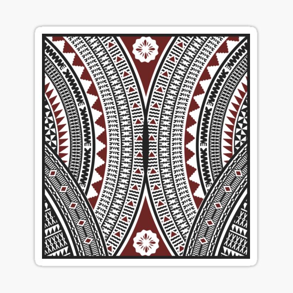 "Fiji Tribal Tapa Print" Sticker for Sale by HueyFiji | Redbubble