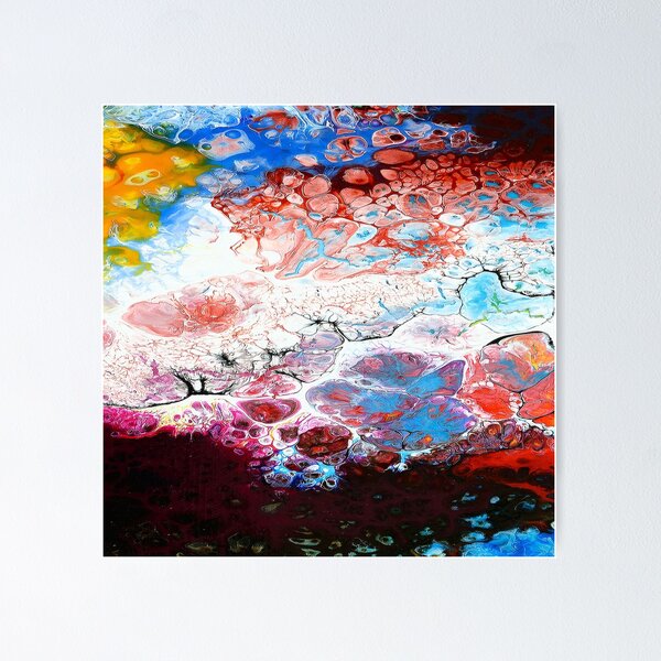 Acrylic Paint Pour Posters for Sale | Redbubble
