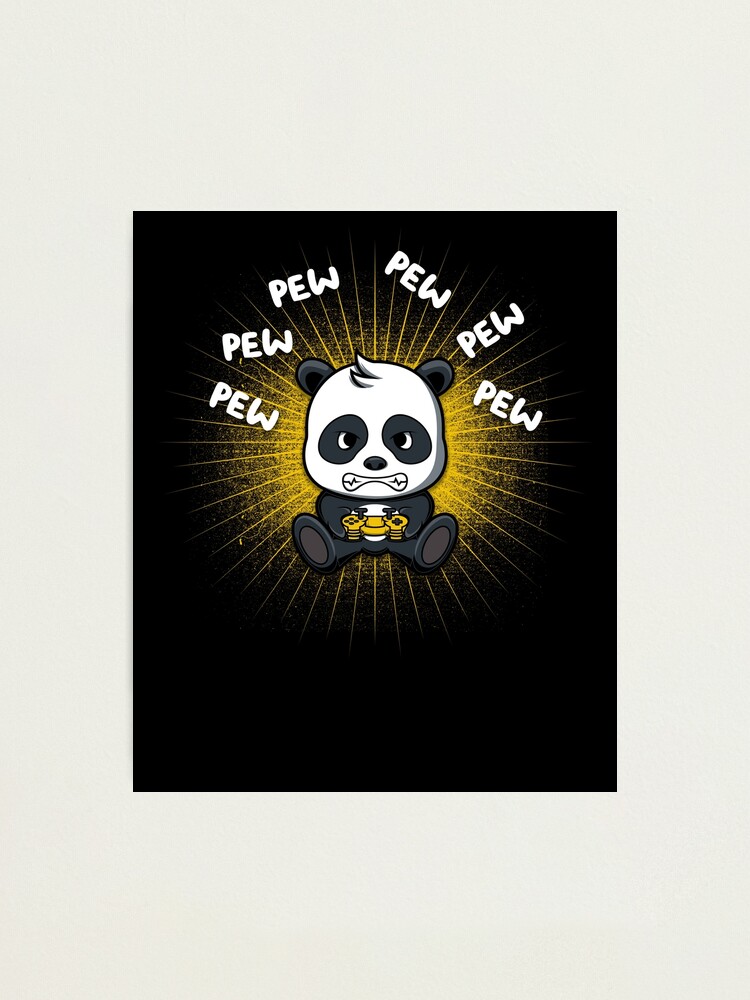 "Pew Pew Panda Gaming" Photographic Print by BLake77777 | Redbubble