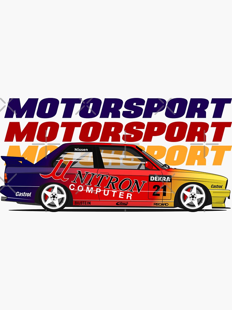 "E30 DTM MOTORSPORT" Sticker for Sale by shketdesign | Redbubble