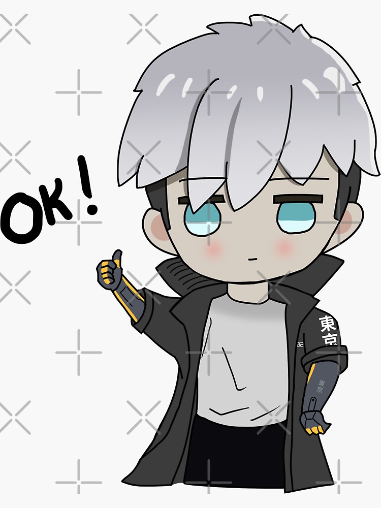 "Anime Chibi Boy Cute OK" Sticker for Sale by patrick10reyes | Redbubble