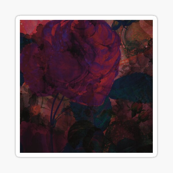 "Rose flower collage" Sticker by marina63 | Redbubble
