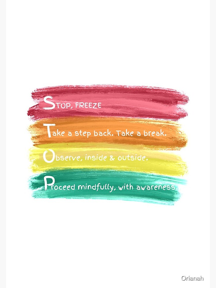 "Wise Mind. DBT Skill. STOP technique. Stay in Control. Take a break ...