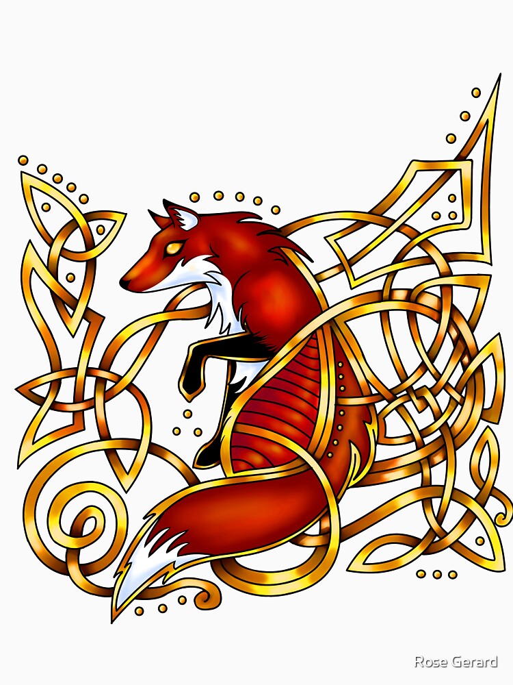 "Celtic Fox" T-shirt for Sale by arkadyrose | Redbubble | fox t-shirts ...