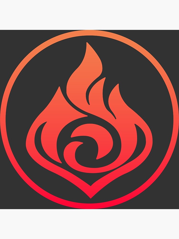 "Pyro Element Genshin Impact" Photographic Print by GhostWrench | Redbubble