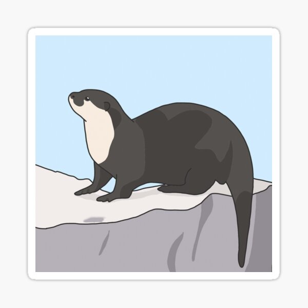 "Loutre-Otter" Sticker for Sale by Kirollos9 | Redbubble