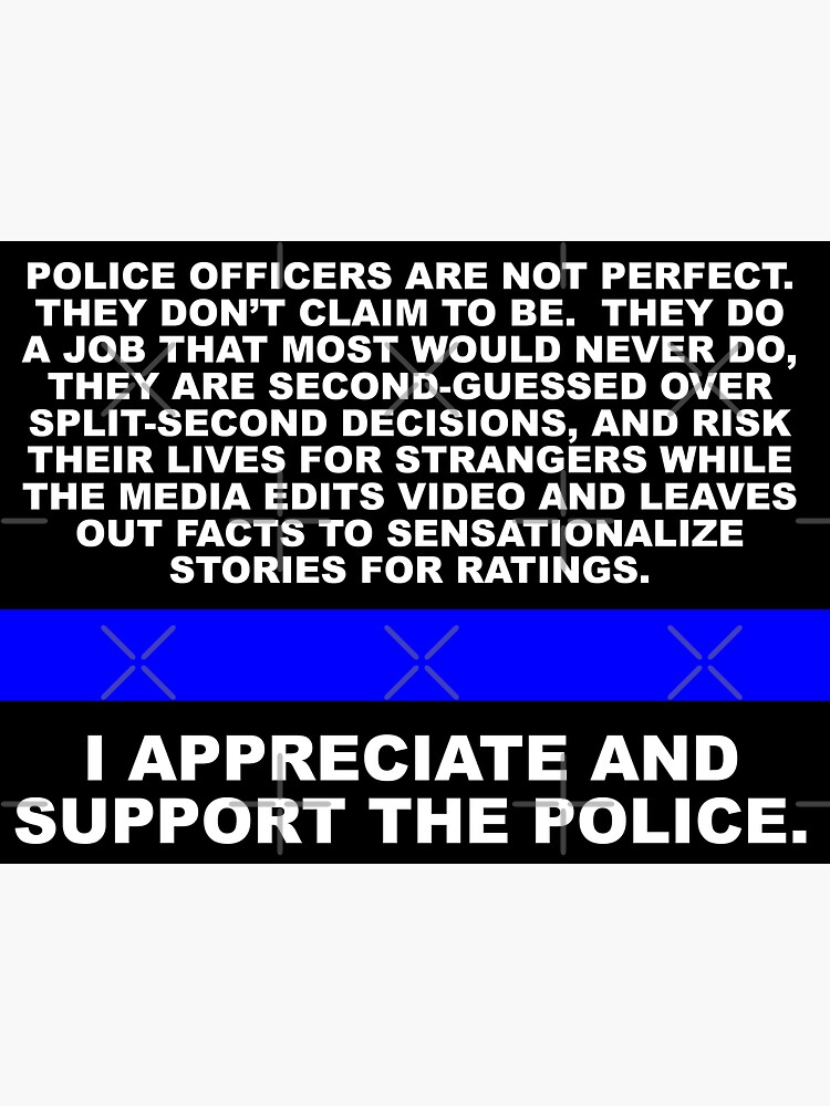"SUPPORT THE POLICE" Sticker for Sale by GentryRacing | Redbubble