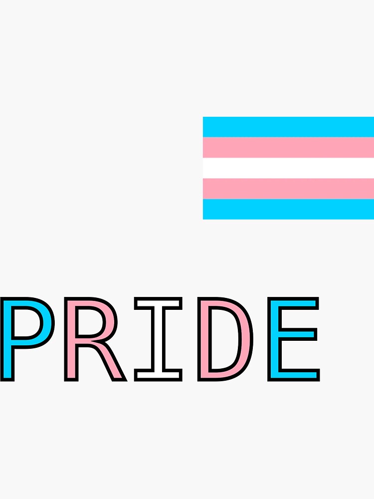 "Transgender Pride Flag Design" Sticker by Ellory--Rose | Redbubble