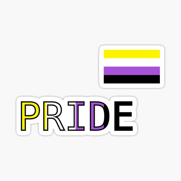 "Non-Binary Pride Flag Design" Sticker by Ellory--Rose | Redbubble