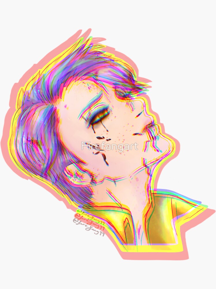 "Trickster shine!" Sticker for Sale by Firefangart | Redbubble