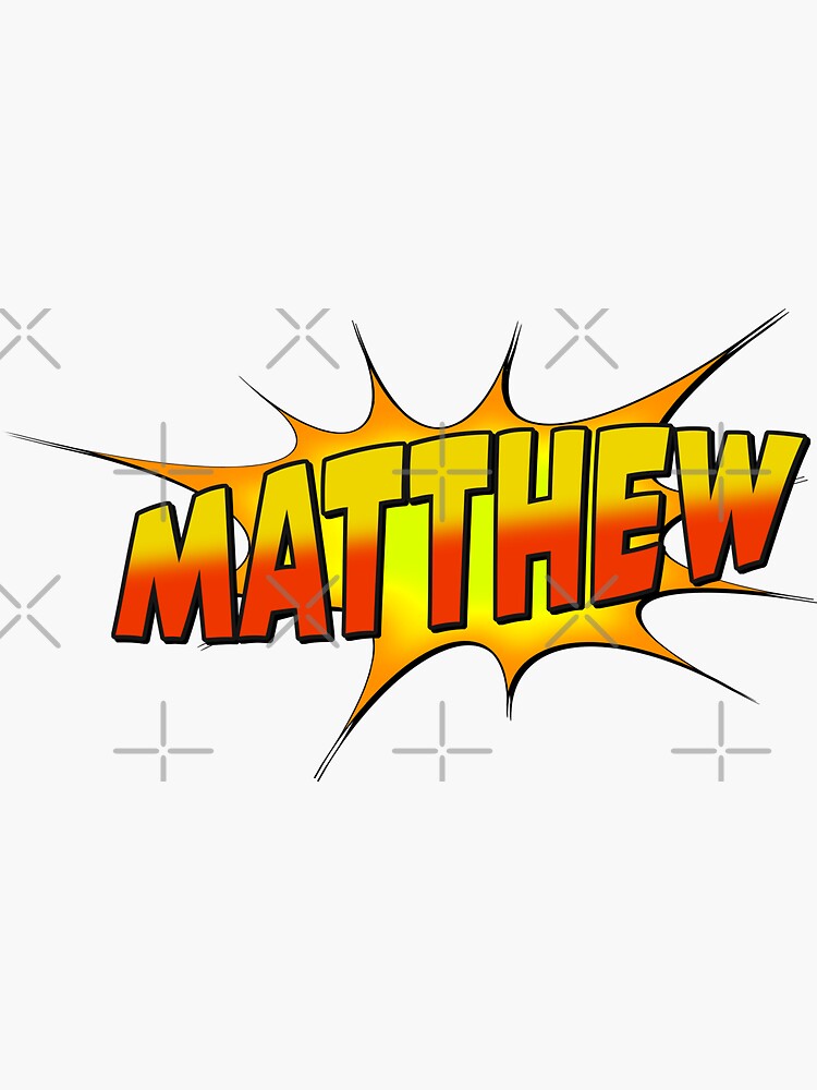 "Matthew" Sticker by rogue-design | Redbubble