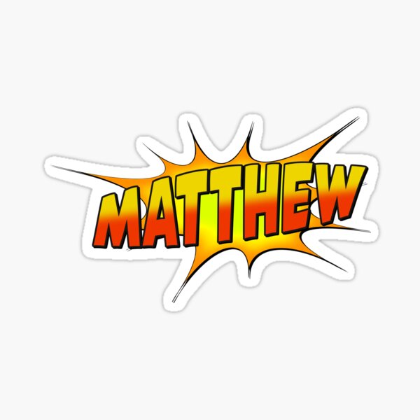 "Matthew" Sticker by rogue-design | Redbubble