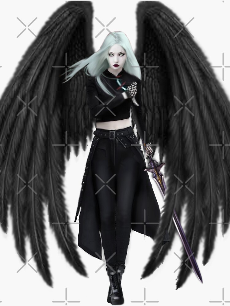 "Dark angel gothic punk rock grunge Anime/Manga figure" Sticker by ...