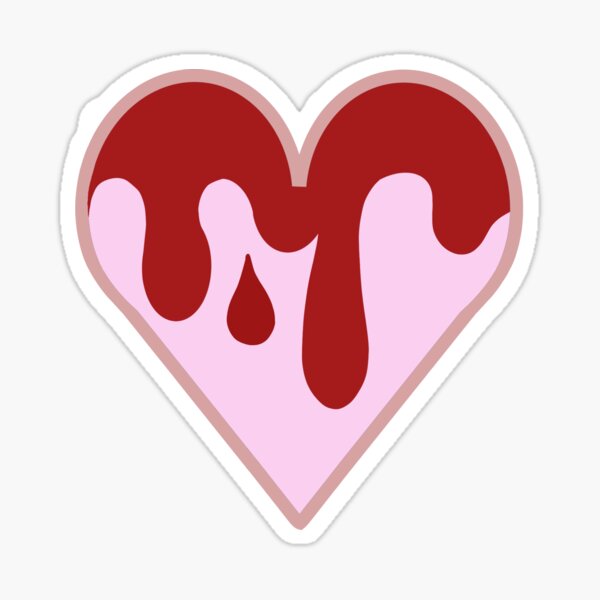 "pink aesthetic drip heart sticker" Sticker for Sale by rccdesigns ...