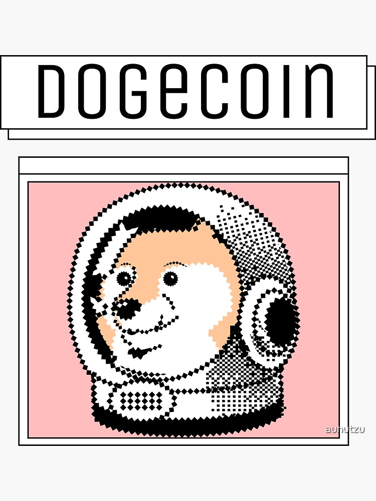 "Dogecoin" Sticker by aunutzu | Redbubble
