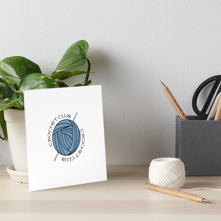 "CROCHET CLUB logo" Art Board Print for Sale by eleanor27 | Redbubble