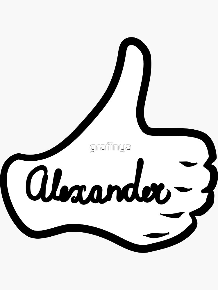 "Men name Alexander" Sticker for Sale by grafinya | Redbubble