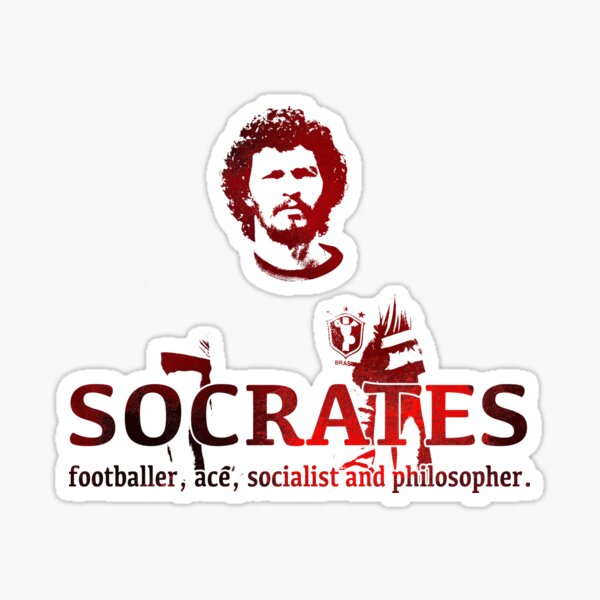 "Socrates - Footballer and Philospher" Sticker for Sale by BetoHektor ...