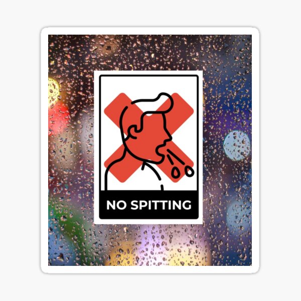 "No spitting" Sticker by hillshop | Redbubble