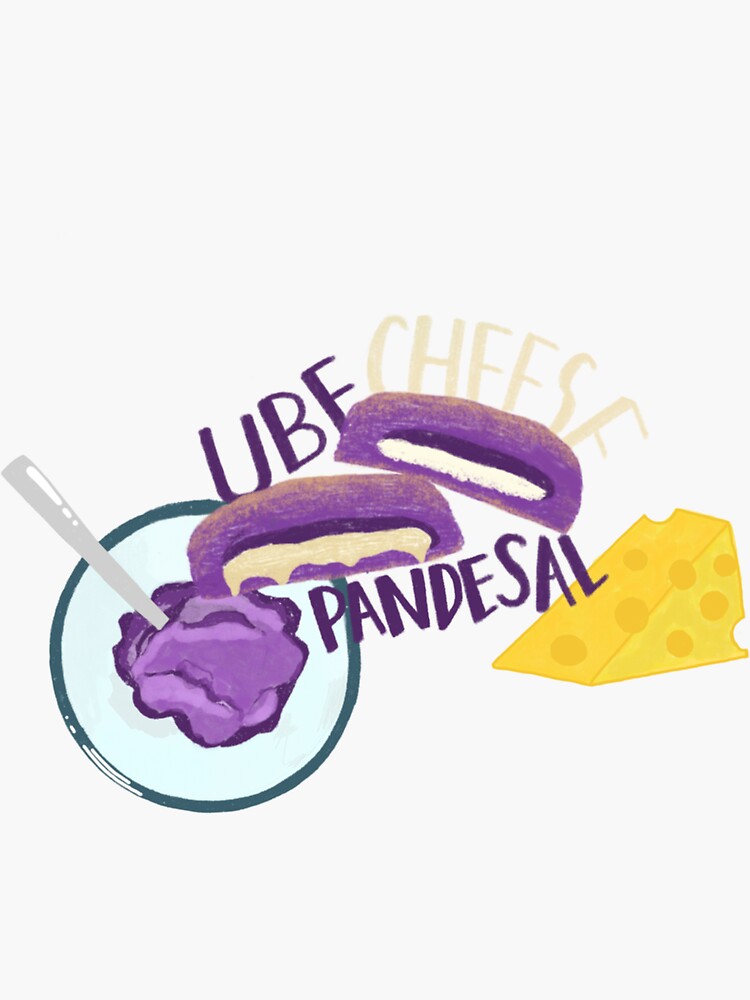 "Ube Cheese Pandesal" Sticker for Sale by Karlita-designs | Redbubble