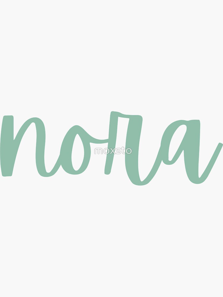 "Nora Name - Sage Green" Sticker by moxsto | Redbubble