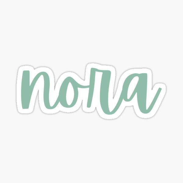 "Nora Name - Sage Green" Sticker by moxsto | Redbubble