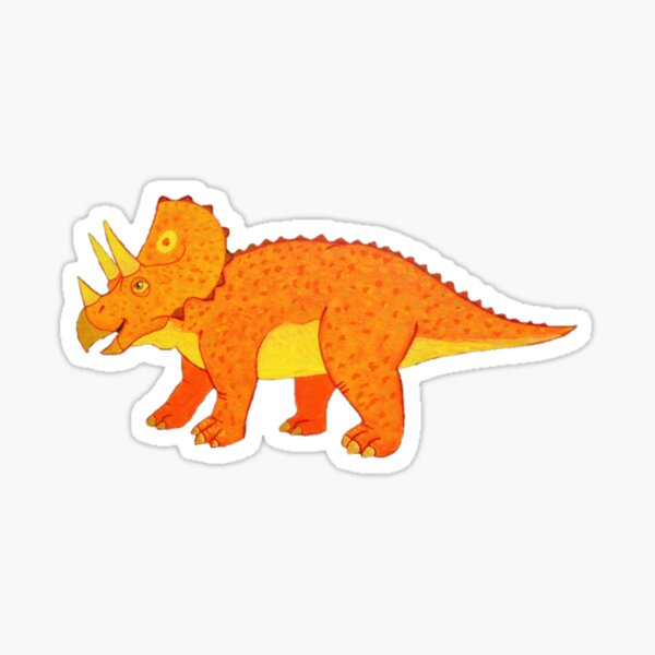 "Triceratops the 3 Horned Face" Sticker for Sale by kq75 | Redbubble