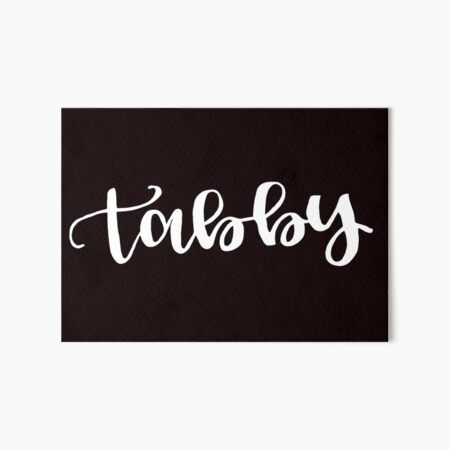 "White Tabby Name" Art Board Print by mloo | Redbubble