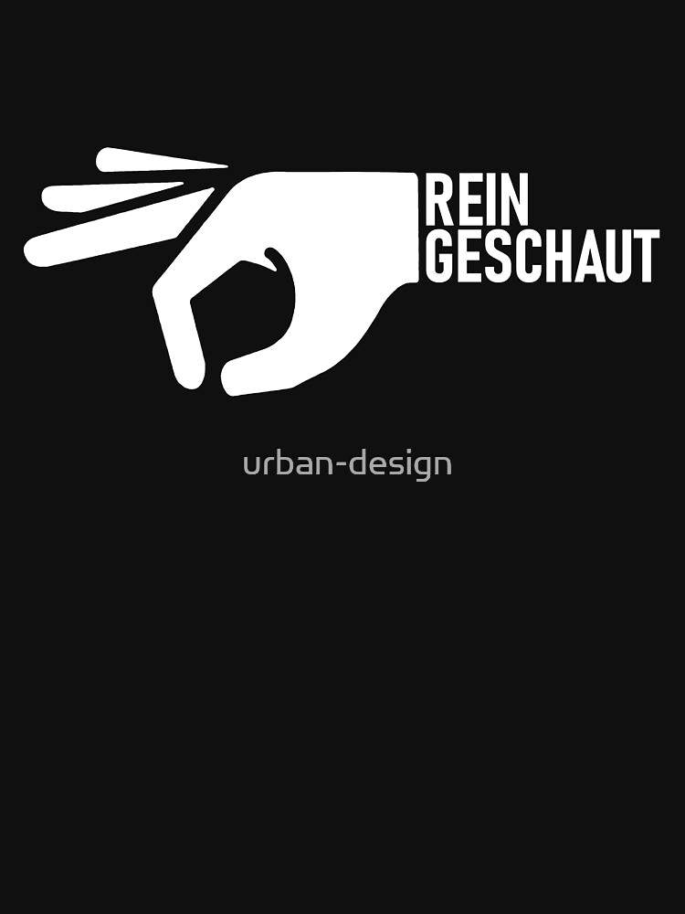 "Reingeschaut - Reingeguckt - Fingerloch Spiel" T-Shirt von urban ...