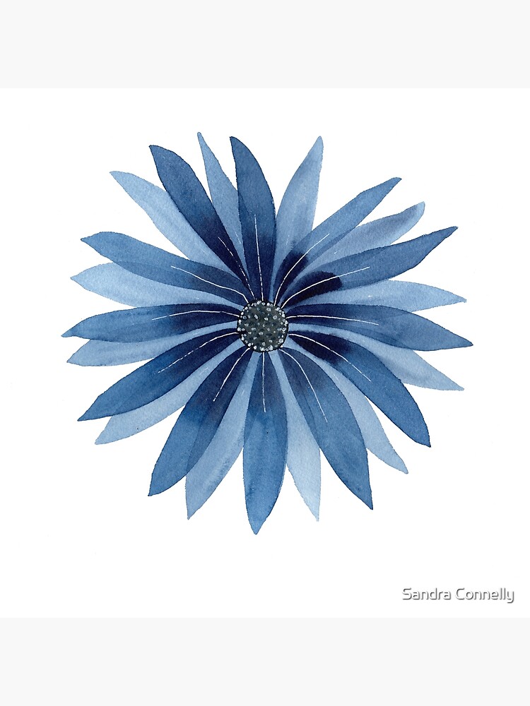 Póster «Ilustración de acuarela de flor de añil con un fondo blanco» de ...