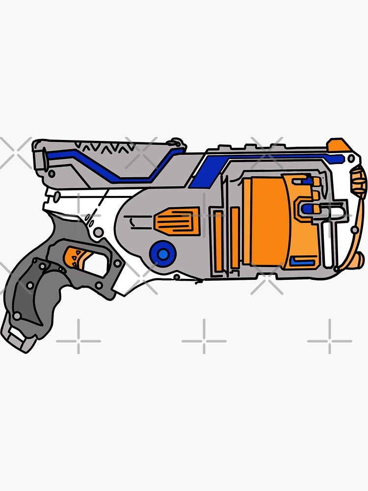 "Retro Revolver Gun" Sticker for Sale by Inkouragements | Redbubble