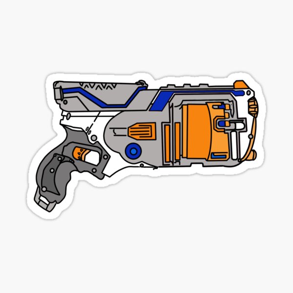 "Retro Revolver Gun" Sticker for Sale by Inkouragements | Redbubble