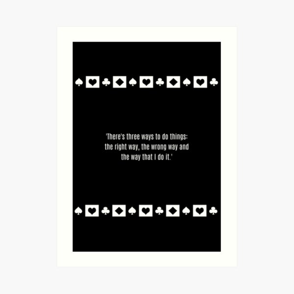 "Robert De Niro Casino quote Sam Ace Rothstein" Art Print by ...